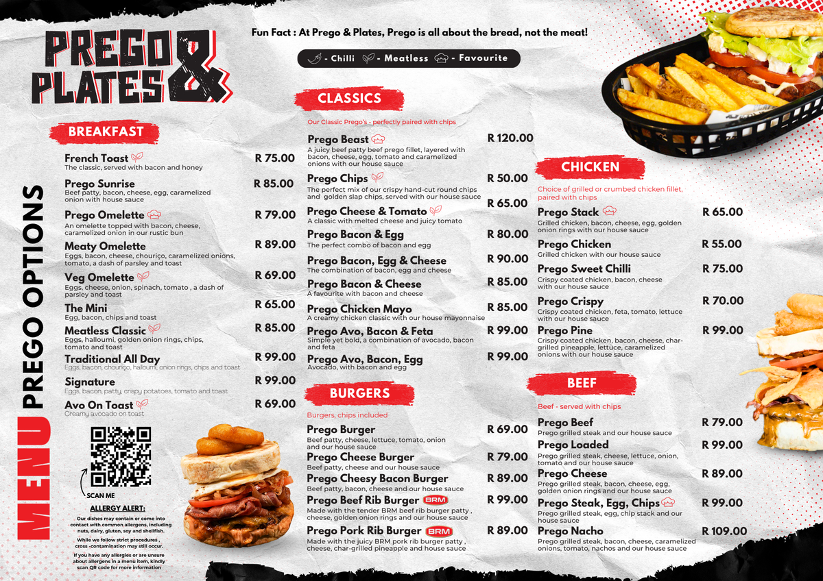 Menu – Prego & Plates